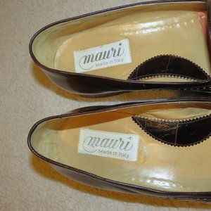 Mauri | Shoes | Mauri Brown Alligator Broguing Spectator Loafer Flats ...